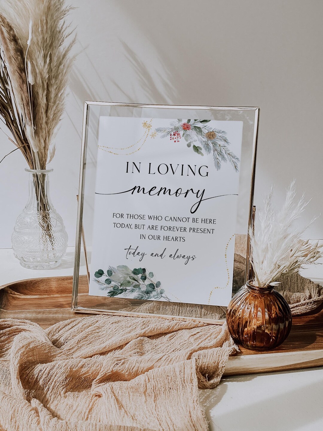 Memory Table Sign, in Loving Memory Sign, Wedding Memory Sign, Wedding ...