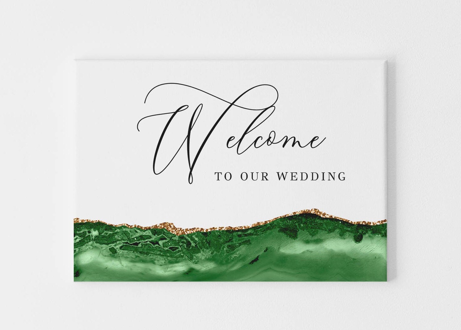 Welcome Wedding Sign Template Wedding Welcome Sign Green and | Etsy