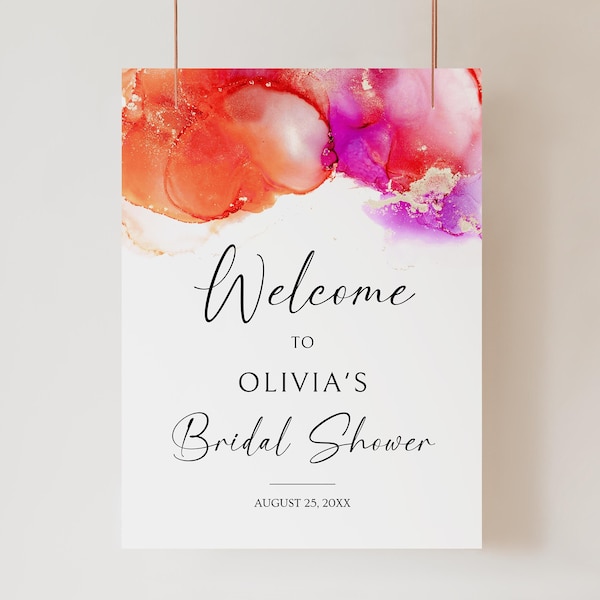 Bridal Shower Welcome Sign on Board - Etsy