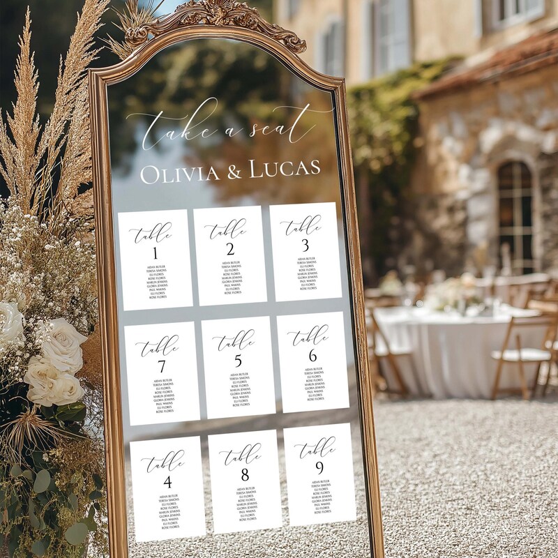 Mirror Seating Chart - Etsy