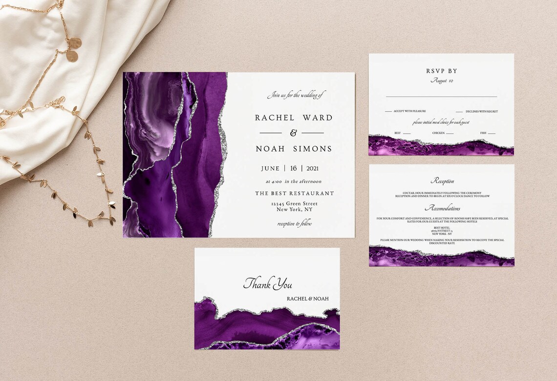 Wedding Invitation Kit Template Wedding Invitation Bundle - Etsy