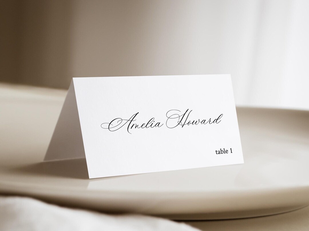 Digital Place Card Template, Wedding Place Card, Wedding Table Sign ...