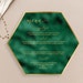 Hexagon Menu Card Template, Menu Card Green Emerald and Gold, Geometric ...