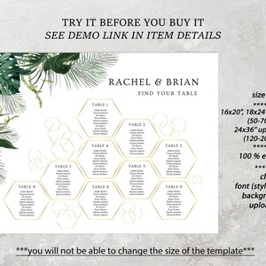 Hexagon Seating Chart, Geometric Seating Chart Wedding, Wedding Seating ...