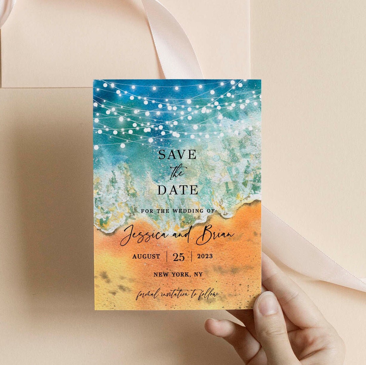 Beach Save the Date Invitation Save the Date Hawaii Save the | Etsy