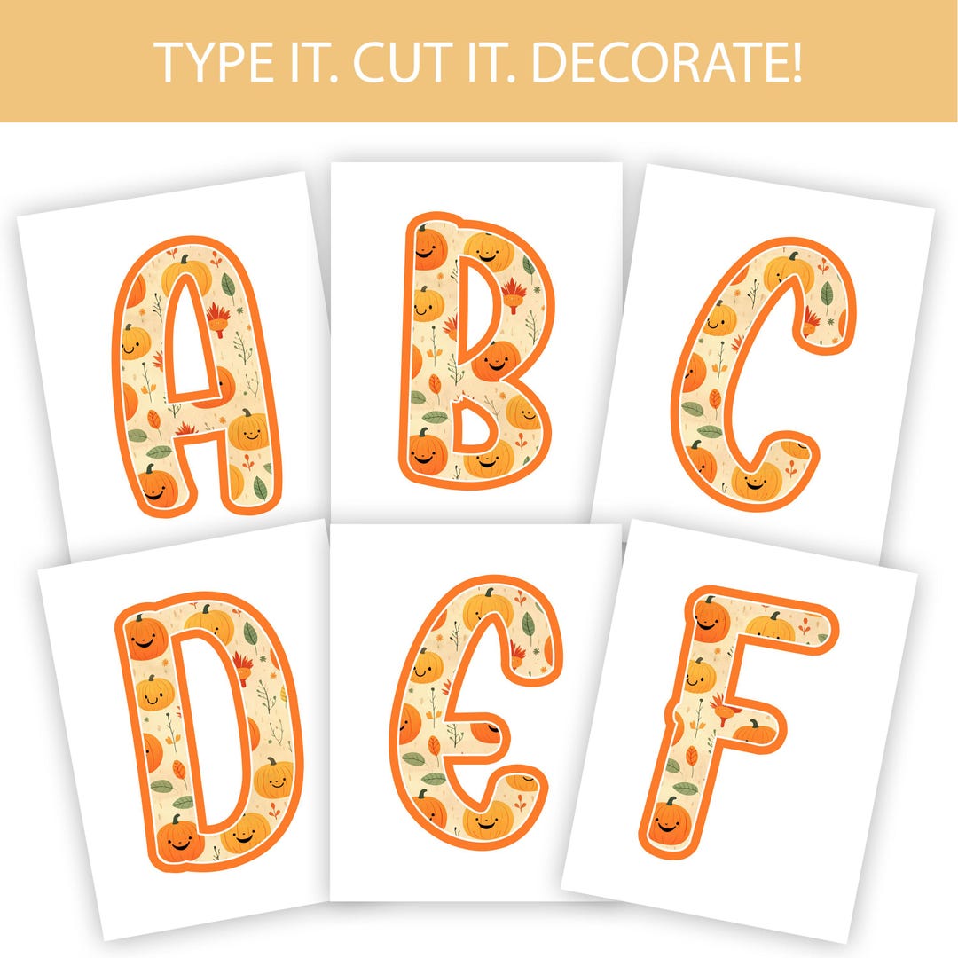 Halloween Alphabet Letters: Printable Classroom Decor (PDF Download) - Etsy