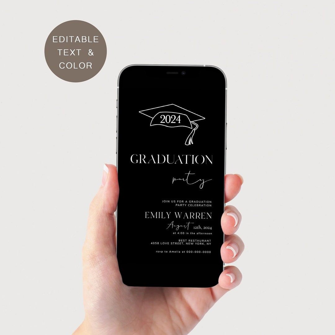 Graduation Party Invitation, Digital Graduation Invite, Grad Party ...