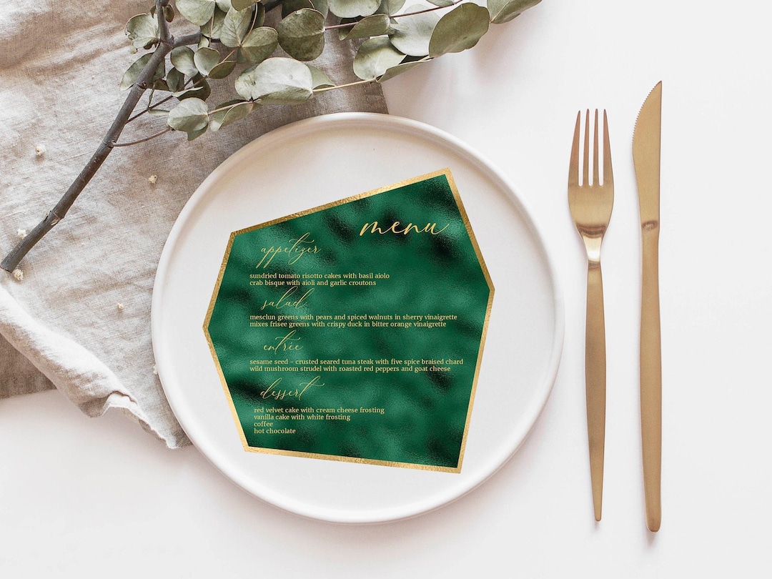 Geometric Menu Card Template Dinner Menu Card Menu Card - Etsy