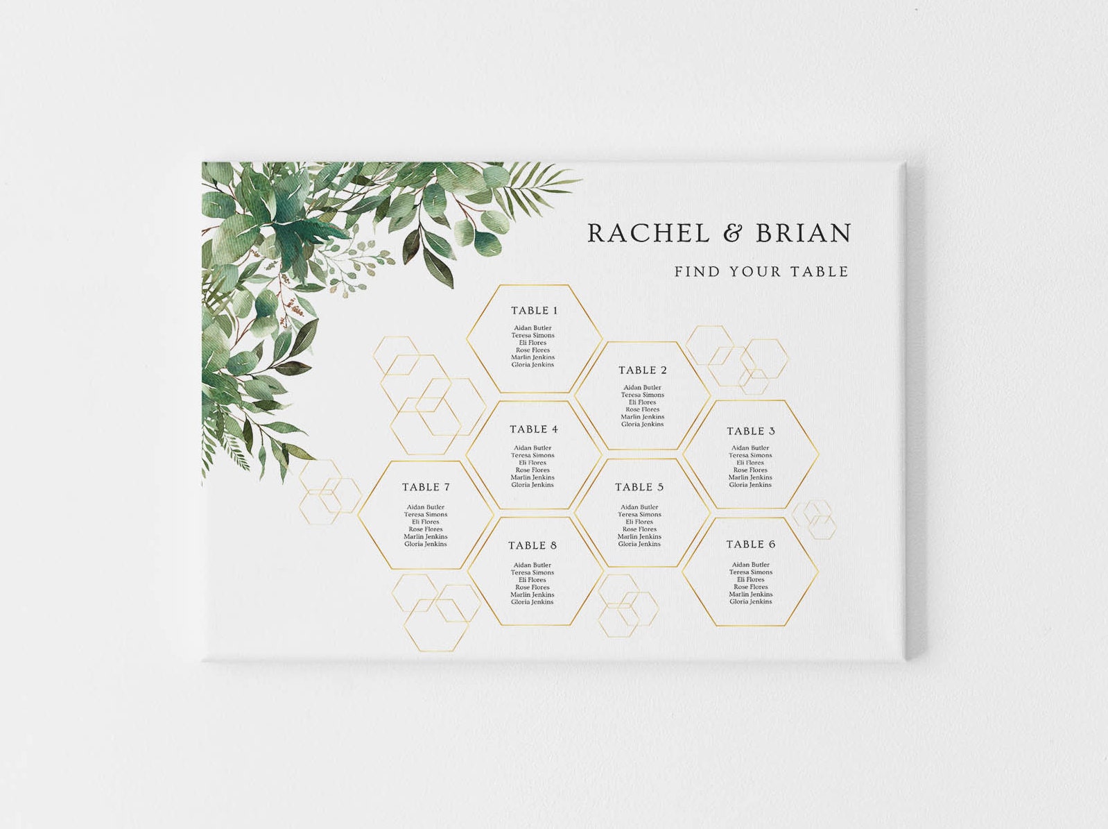 Wedding Seating Chart Hexagon Wedding Seating Chart - Etsy