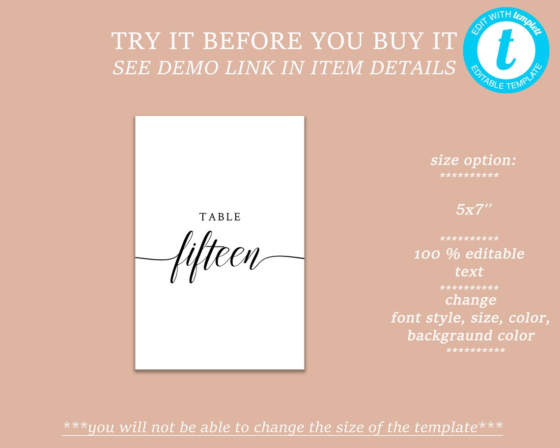 Rustic Wedding Table Numbers Printable Wedding Table Numbers - Etsy