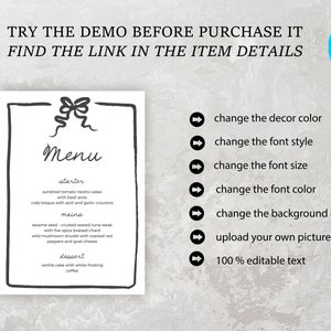 Menu Template, Any Colors, Hand Drawn, Handwritten, Whimsical, Scribble ...