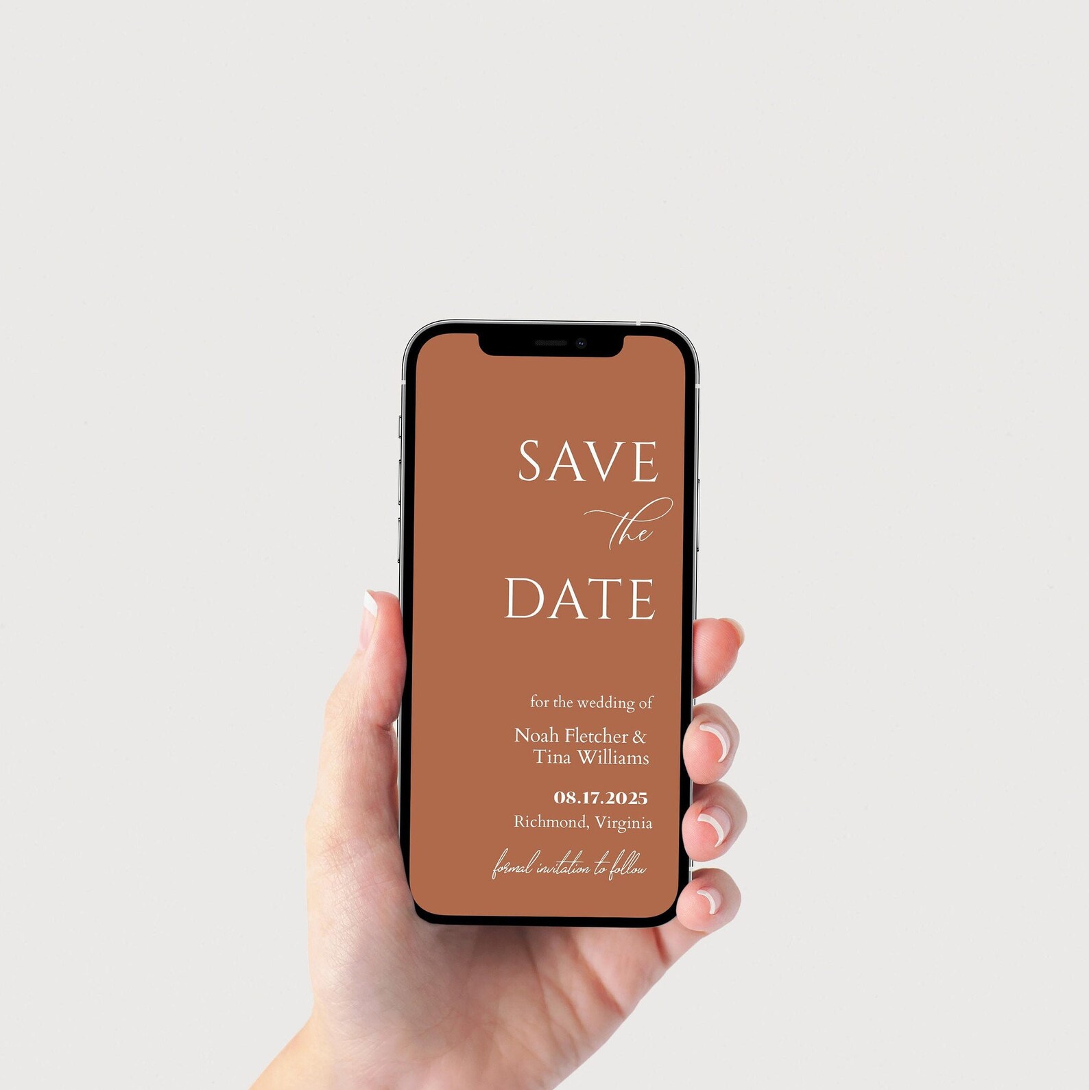 Save the Date Text Massage Save the Date Orange Digital Save - Etsy