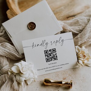 Wedding Rsvp Qr Code, Wedding QR Code Card, Rsvp Online, Wedding ...