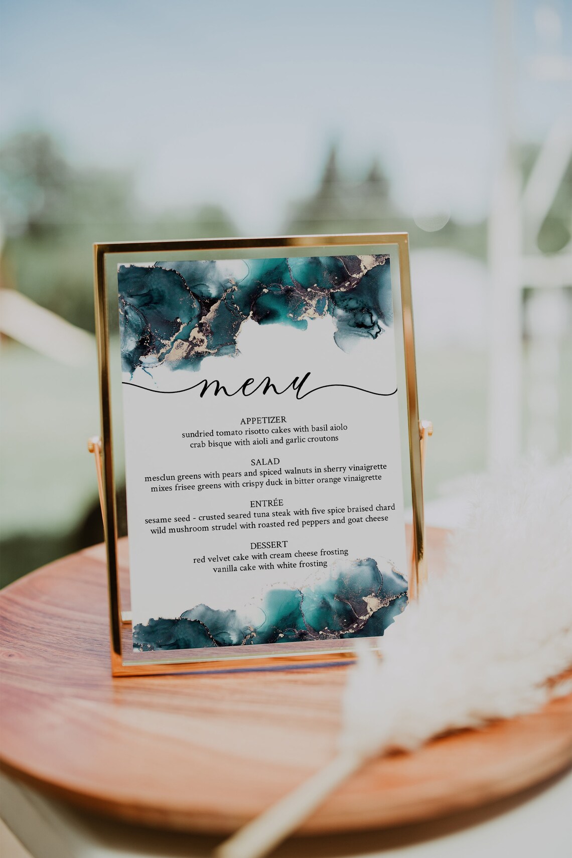 Wedding Menu Card Template Wedding Menu Dinner Card Wedding | Etsy