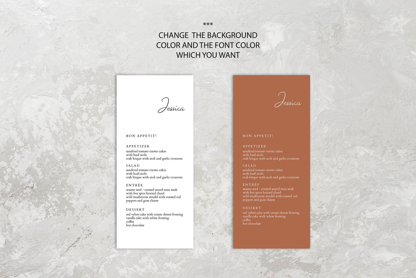 Wedding Menu Name Wedding Menu Card Template Dinner Menu - Etsy