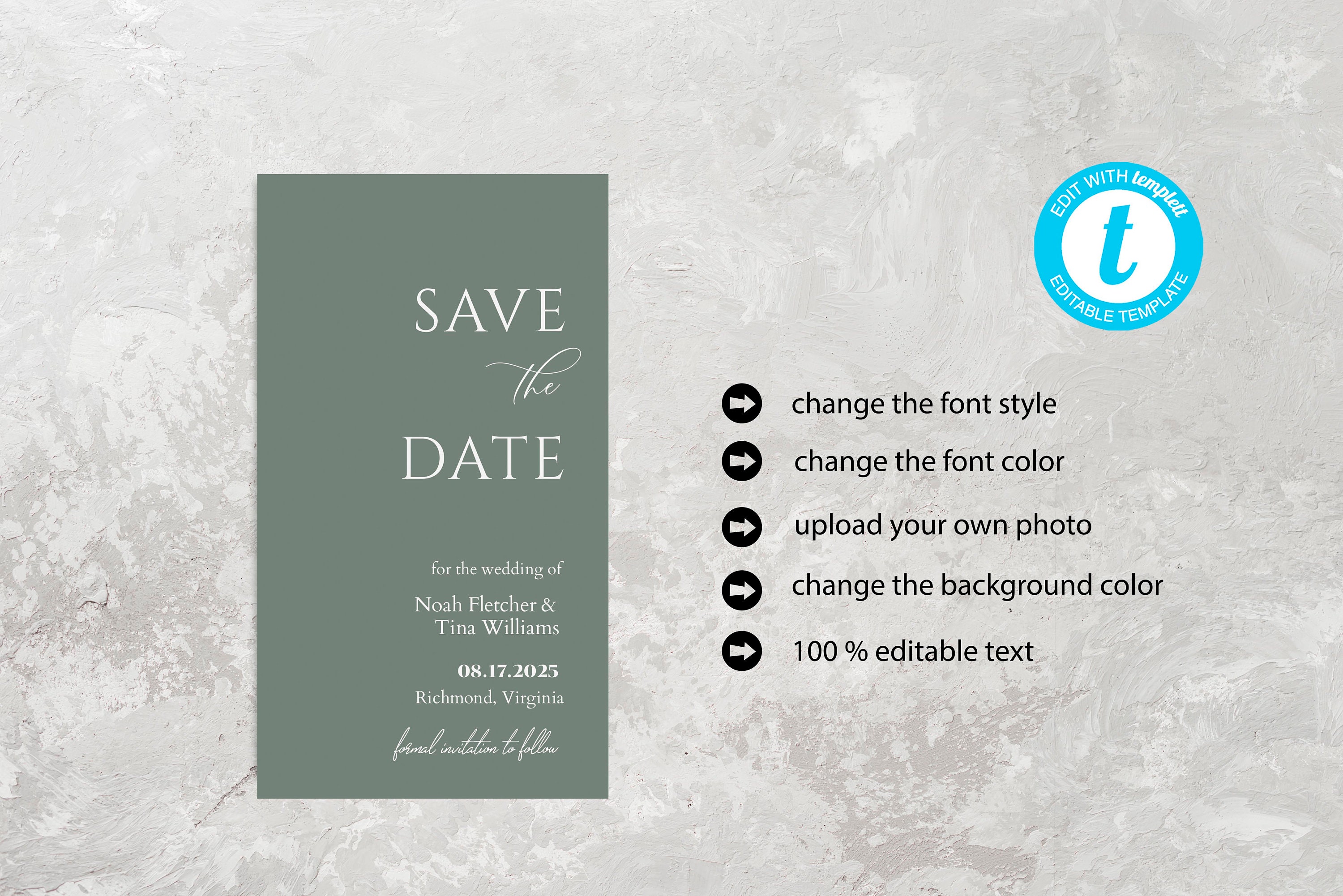 Save the Date Invite Save the Date Template Download Save | Etsy