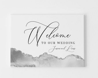 Gray Welcome Sign - Etsy