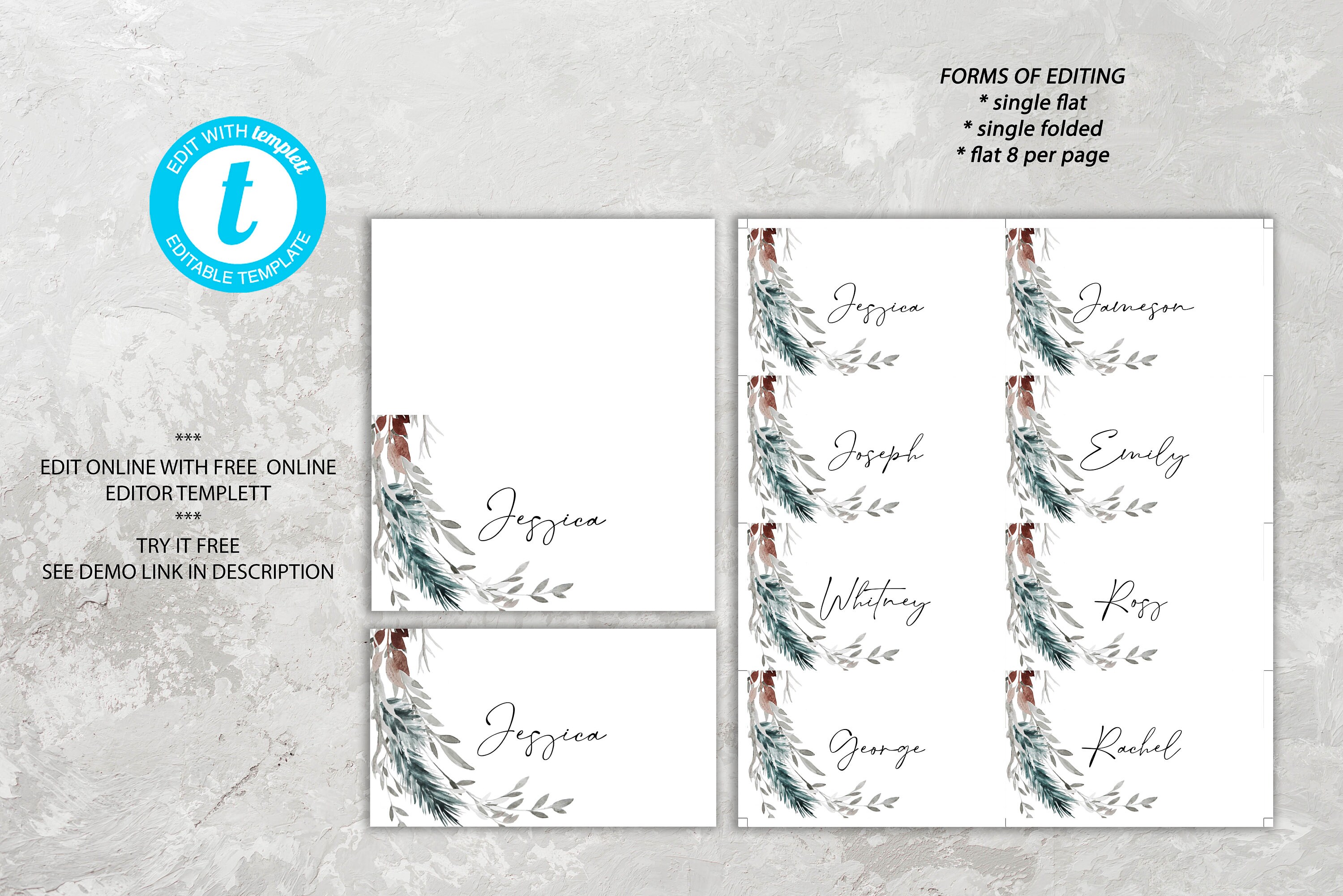 Christmas Menu Card With Place Card Menu Card Template Menu - Etsy