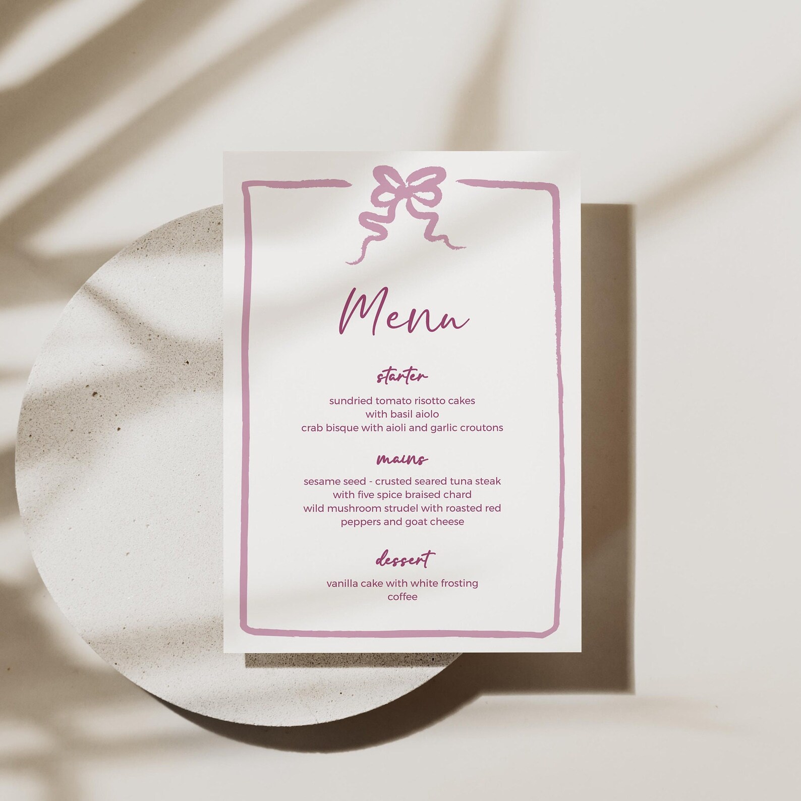Whimsical Menu Card Editable Template: Doodle, Handwritten Style ...