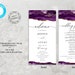 Purple and Gold Ceremony Program Template, Wedding Program Template ...