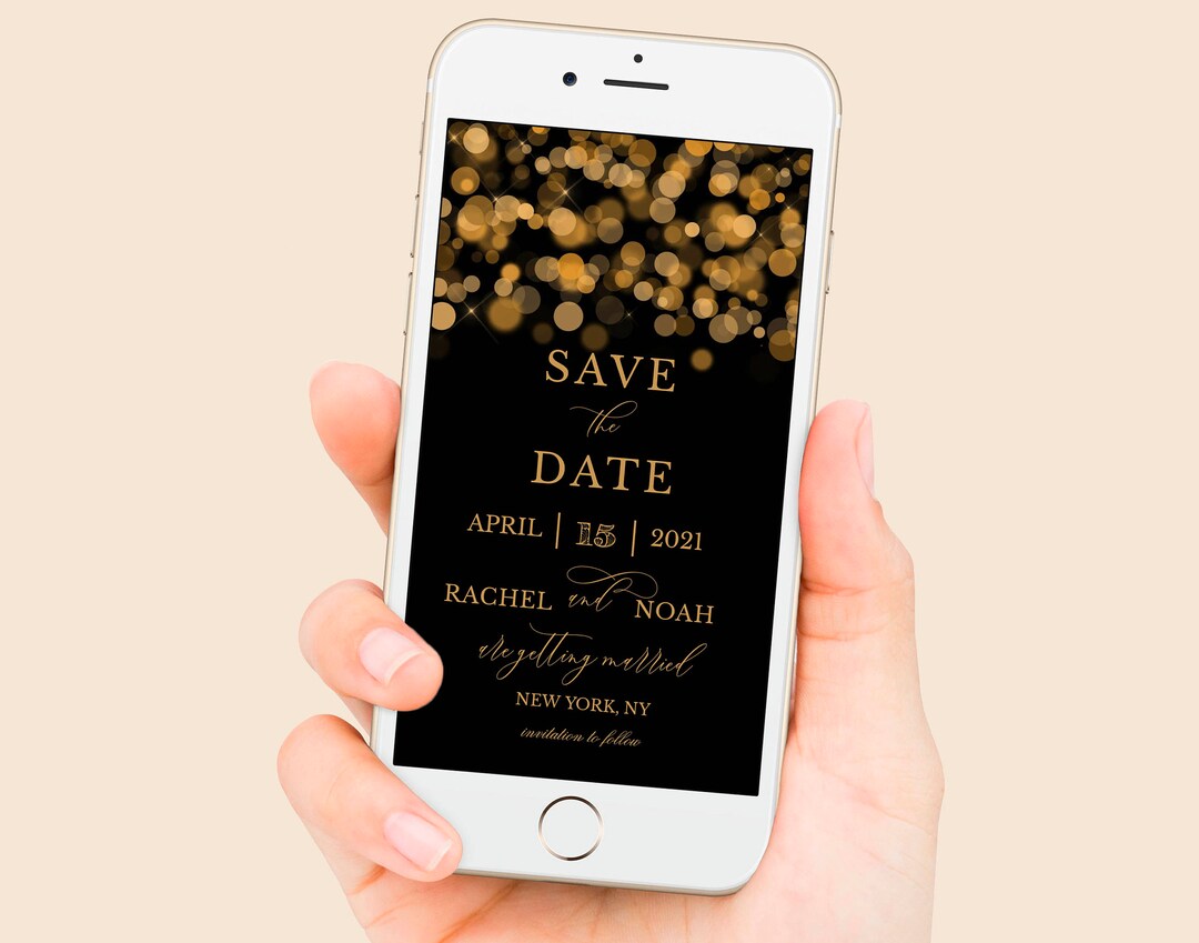 Save the Date Invite, Save the Date Electronic, Save the Date Black and ...