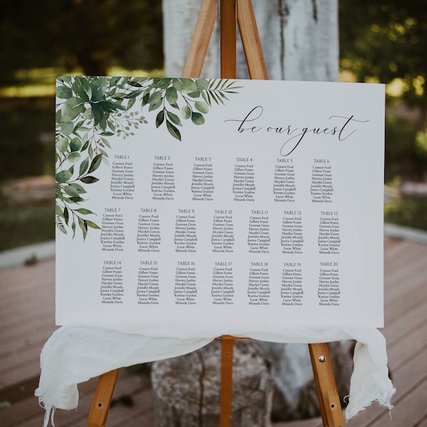 Table Seating Chart - Etsy