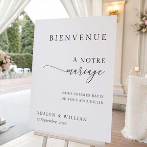 Panneau Bienvenue Mariage Welcome Sign: Editable Template, Digital ...