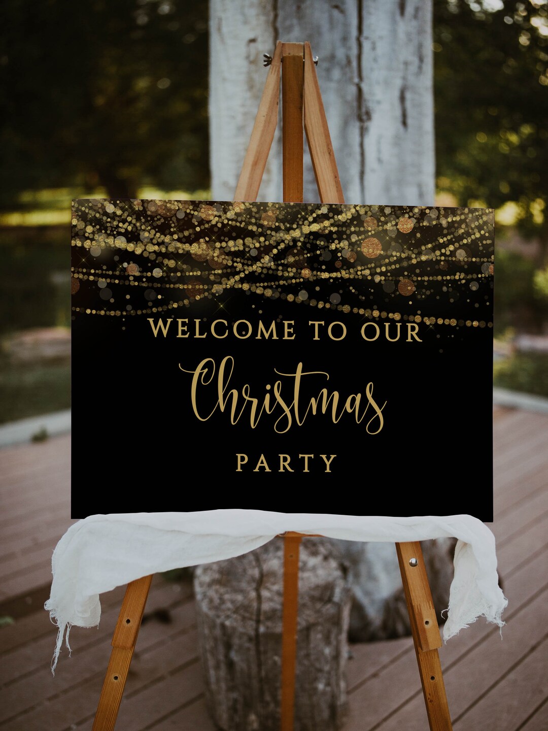 Welcome Christmas Party Sign, Printable Welcome Sign, Christmas Welcome ...