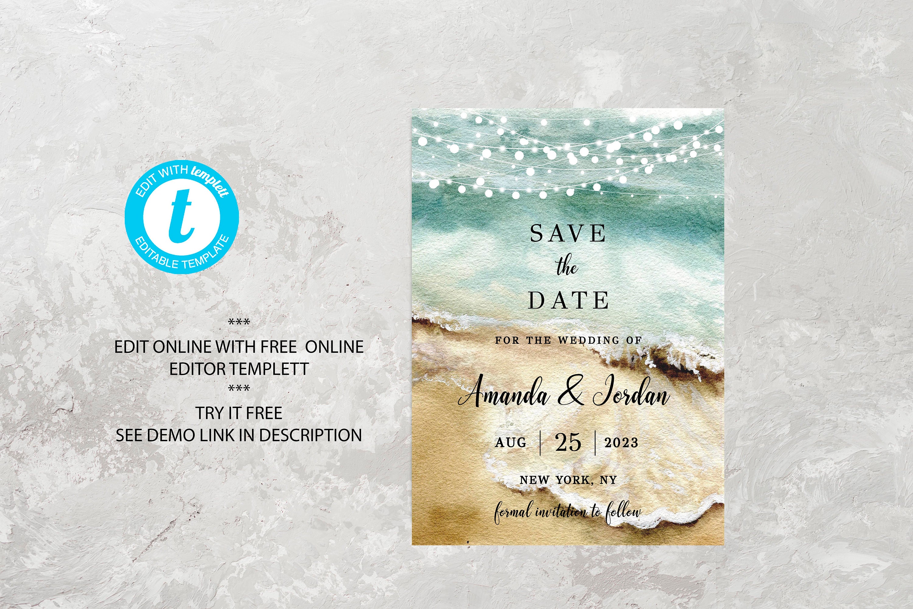 Save the Date Beach Save the Date Jamaica Save the Date - Etsy