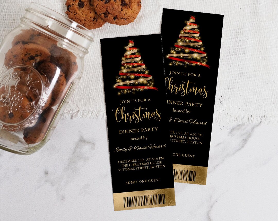 Christmas Ticket Invitation, Concert Invitation, Corporate Invitation ...