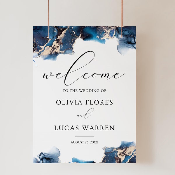 Blue Wedding Sign - Etsy