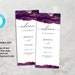 Purple and Gold Trifold Wedding Program, Ceremony Program, Wedding ...