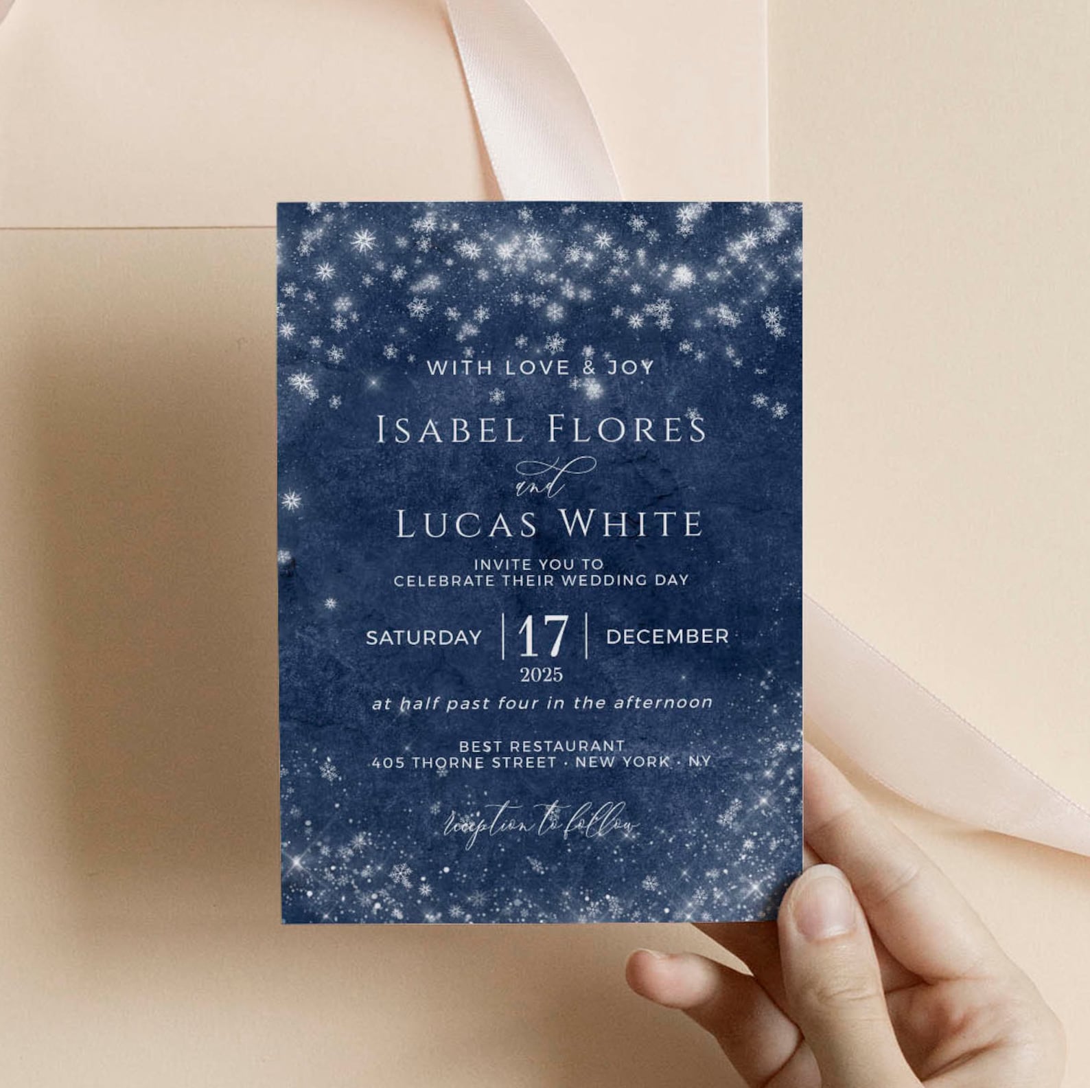 Winter Wedding Invitation Set Wedding Invitation With | Etsy