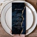 Wedding Menu Blue and Gold, Menu Template Download, Navy Blue Menu Card ...