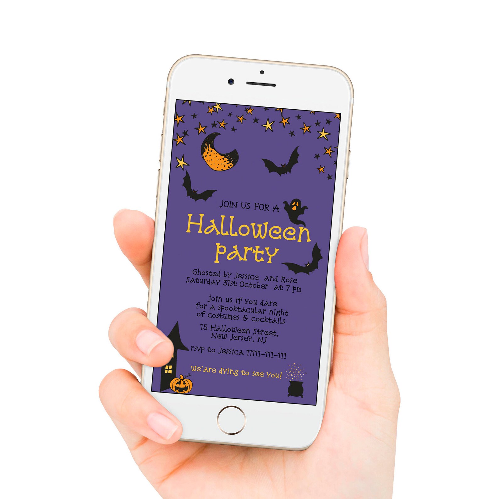Halloween Invitation Digital Invitation Halloween Template - Etsy