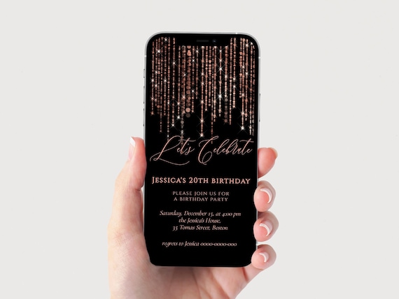 Electronic Birthday Invitation Birthday Invitation Digital - Etsy
