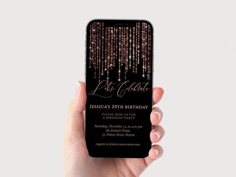 Electronic Birthday Invitation Birthday Invitation Digital - Etsy