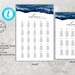 Watercolor Wedding Seating Chart Template, Wedding Seating Chart Blue ...