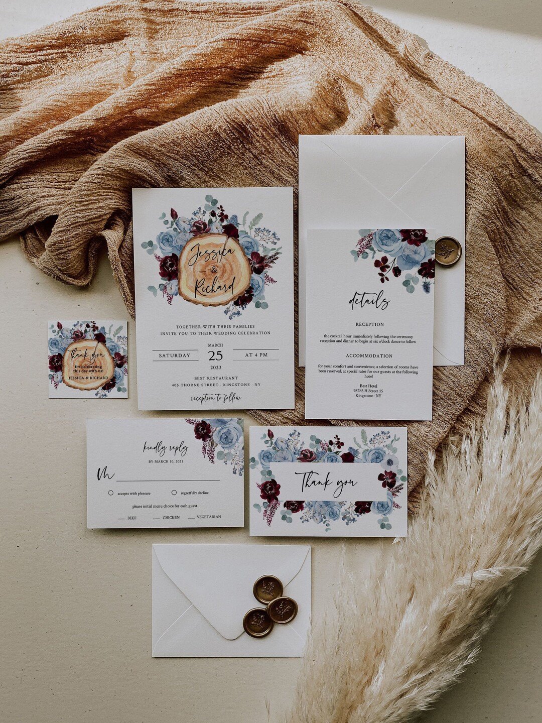Wedding Invitation Kit, Wedding Invitation Suite, Wedding Invitation ...