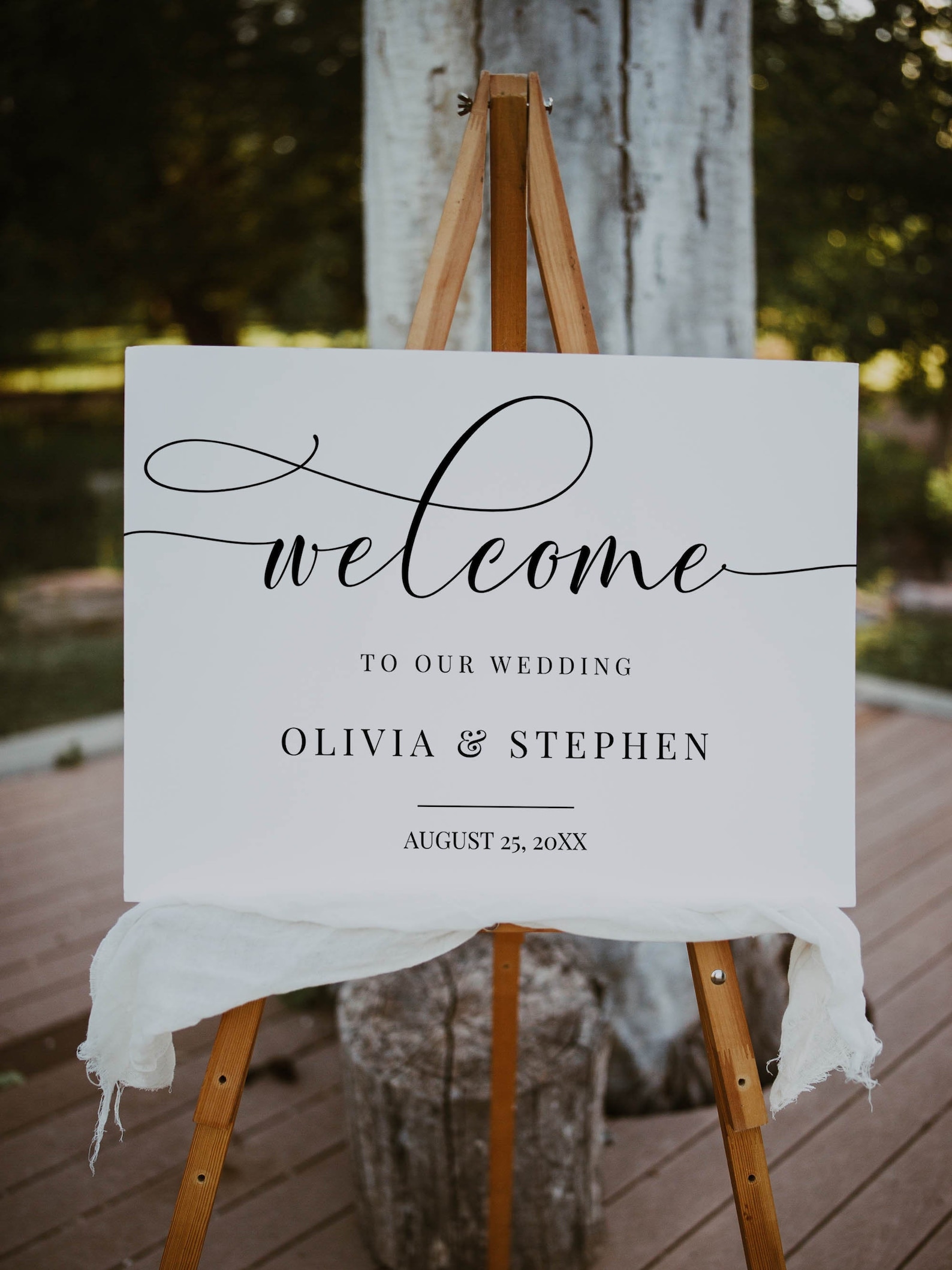 Welcome Sign Wedding Modern Welcome Sign Minimalist Welcome - Etsy