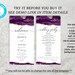 Purple and Gold Ceremony Program Template Wedding Program - Etsy