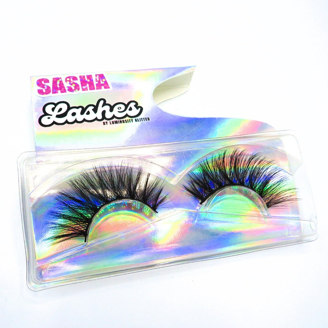 Sasha Lashes Strip Lashes Faux Mink Strip Lashes Eyelash Pair by Luminosity Glitter - Etsy