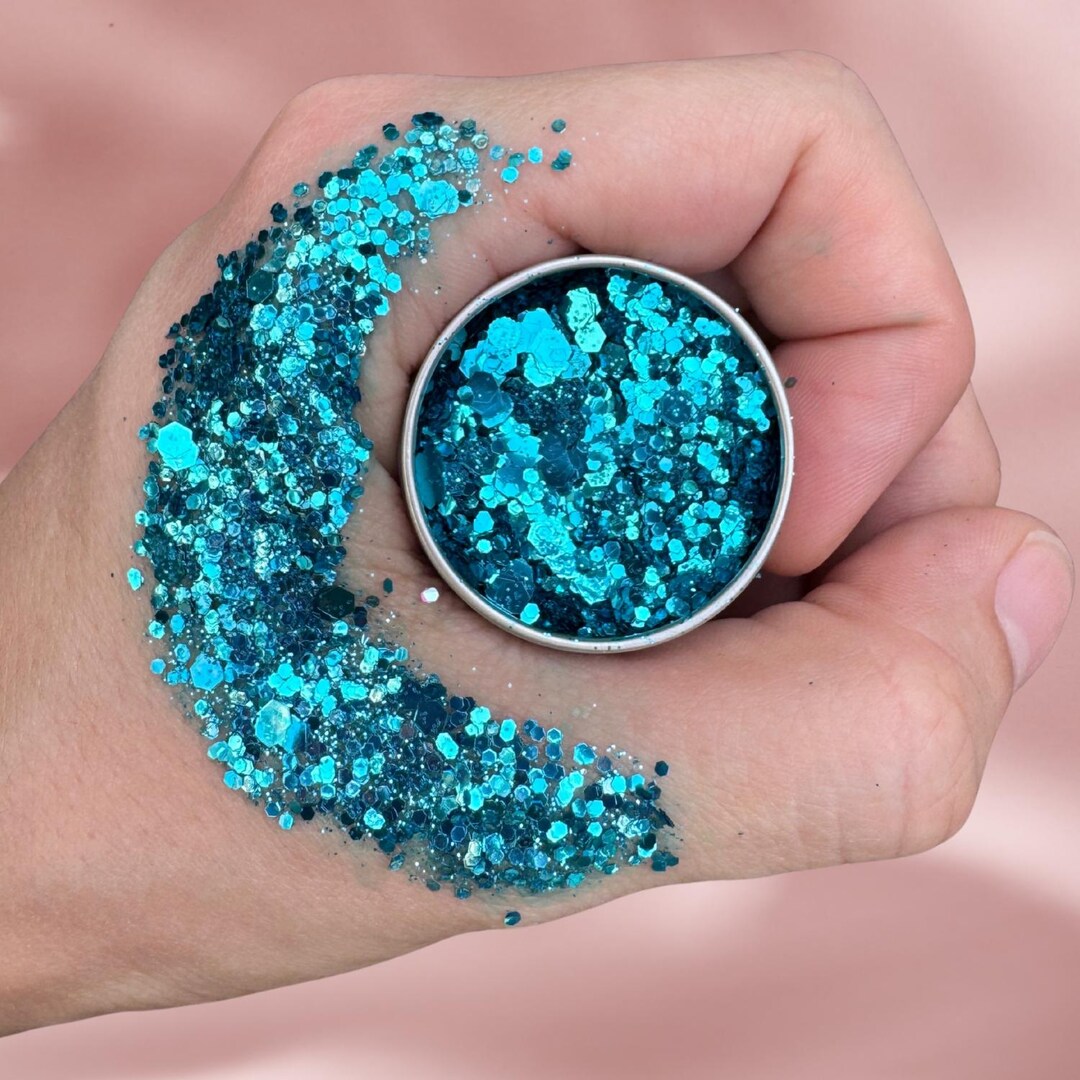 Sky Blue Glitter Blend - Festival Face and Body Glitter, Pride Glitter ...