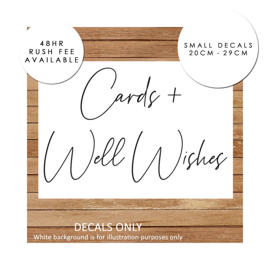 Wishing Well Vinyl Decals Stickers DIY Custom Names Labels Signs ...