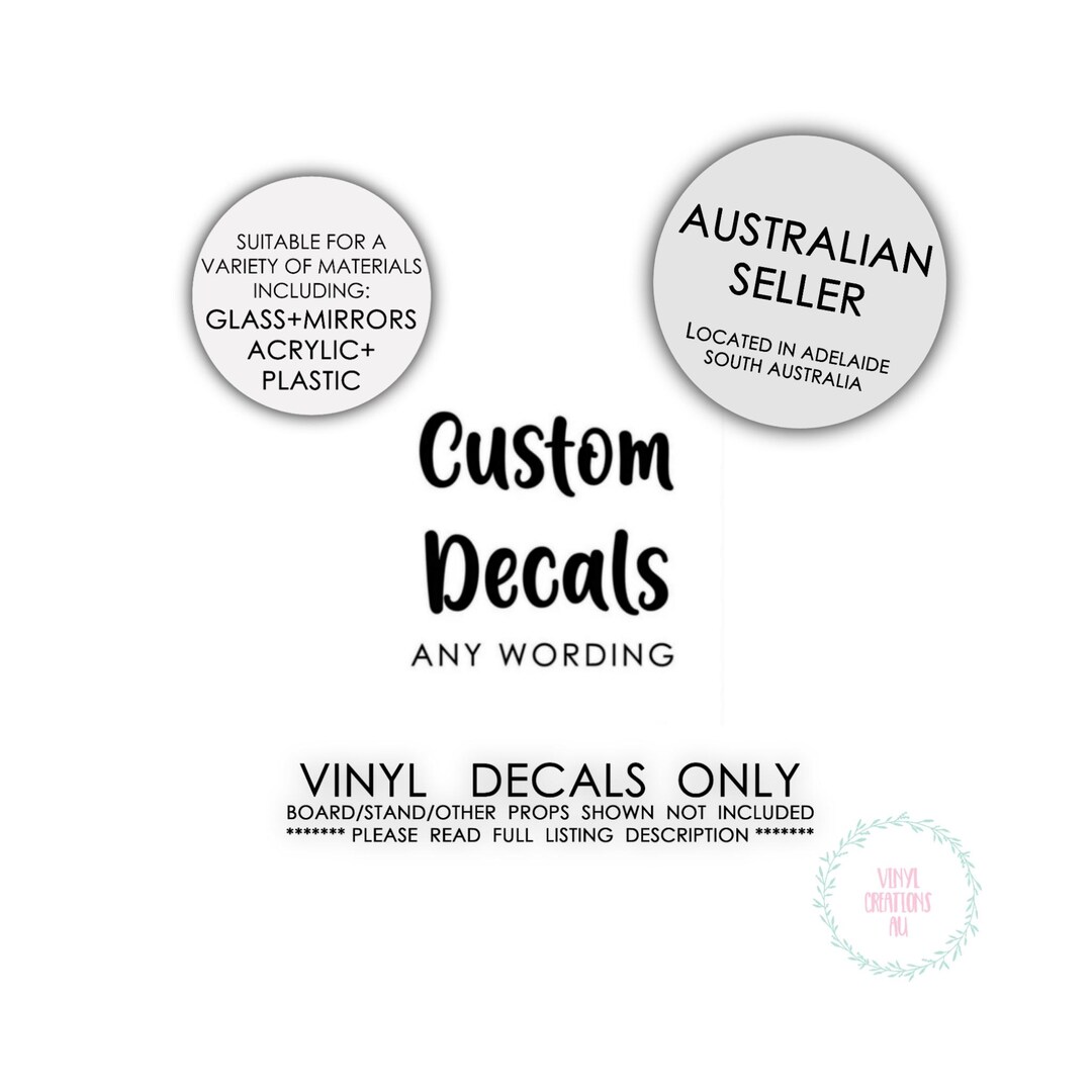 Decals Stickers Vinyl DIY Custom Name Personalised Decals - Etsy Australia
