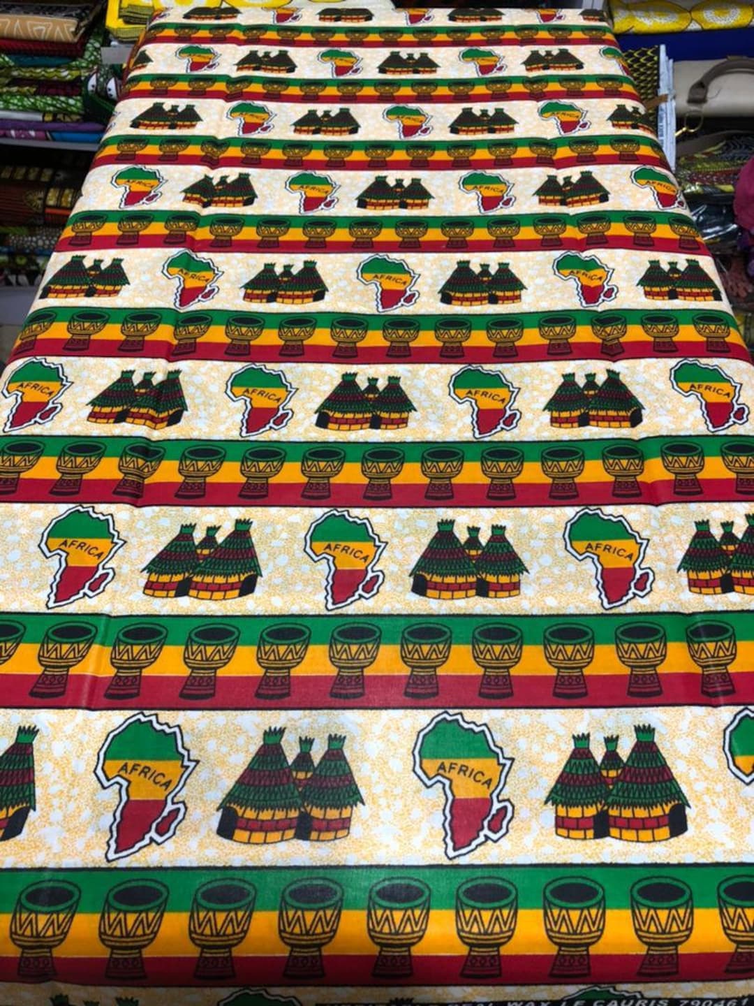 Mud Print Fabric 6 Yards African Tribal Wax Print Cloth - Etsy