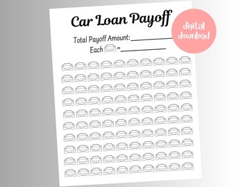 Car Loan Payoff Tracker - Etsy