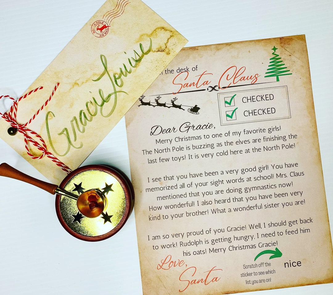 Personalized Santa Letter With North Pole Wax Seal - Etsy