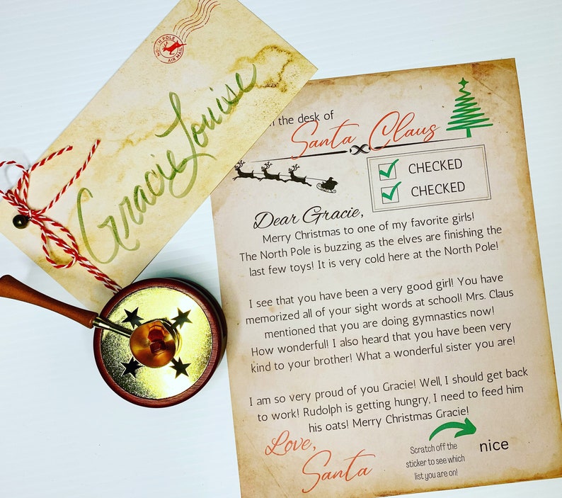 Personalized Santa Letter With North Pole Wax Seal - Etsy