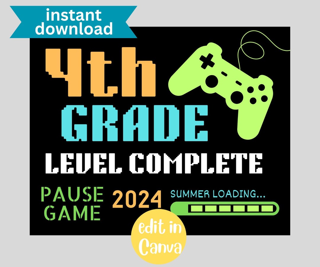 Instant Download Fourth Grade Last Day of School Print at Home Poster ...